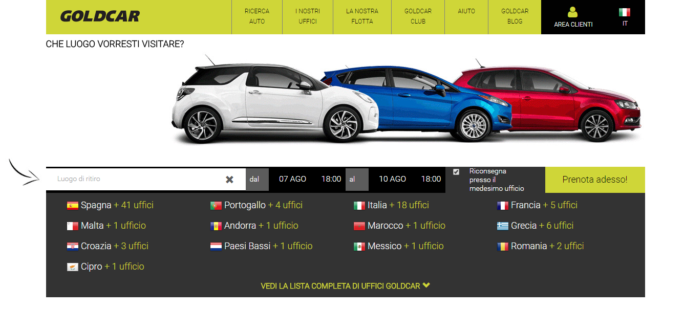 Goldcar Opinioni 2024 e recensioni di autonoleggio